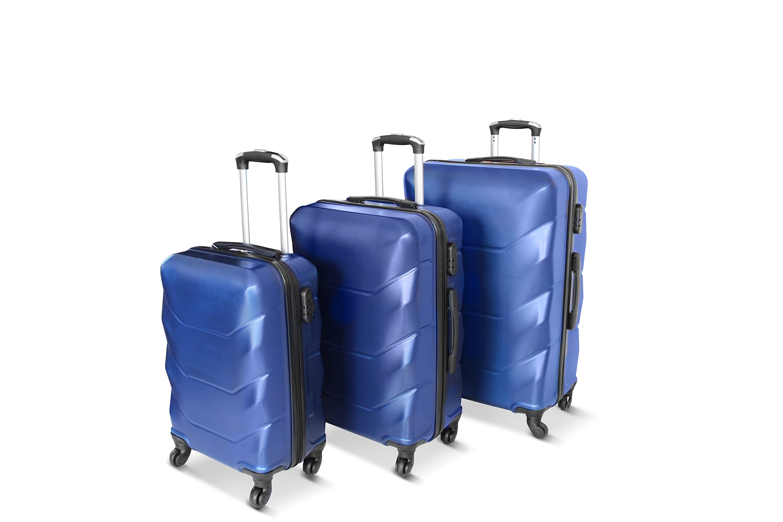 Archibolt 3-Piece Luggage Set Rolling Wheeled Spinner Suitcase ABS ...