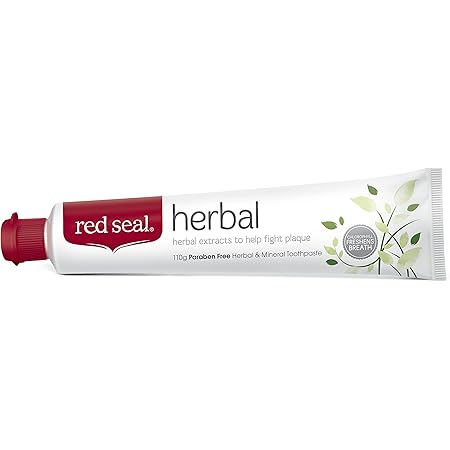 Amazon.com: Red Seal Herbal Toothpaste – with No Fluoride, Parabens ...