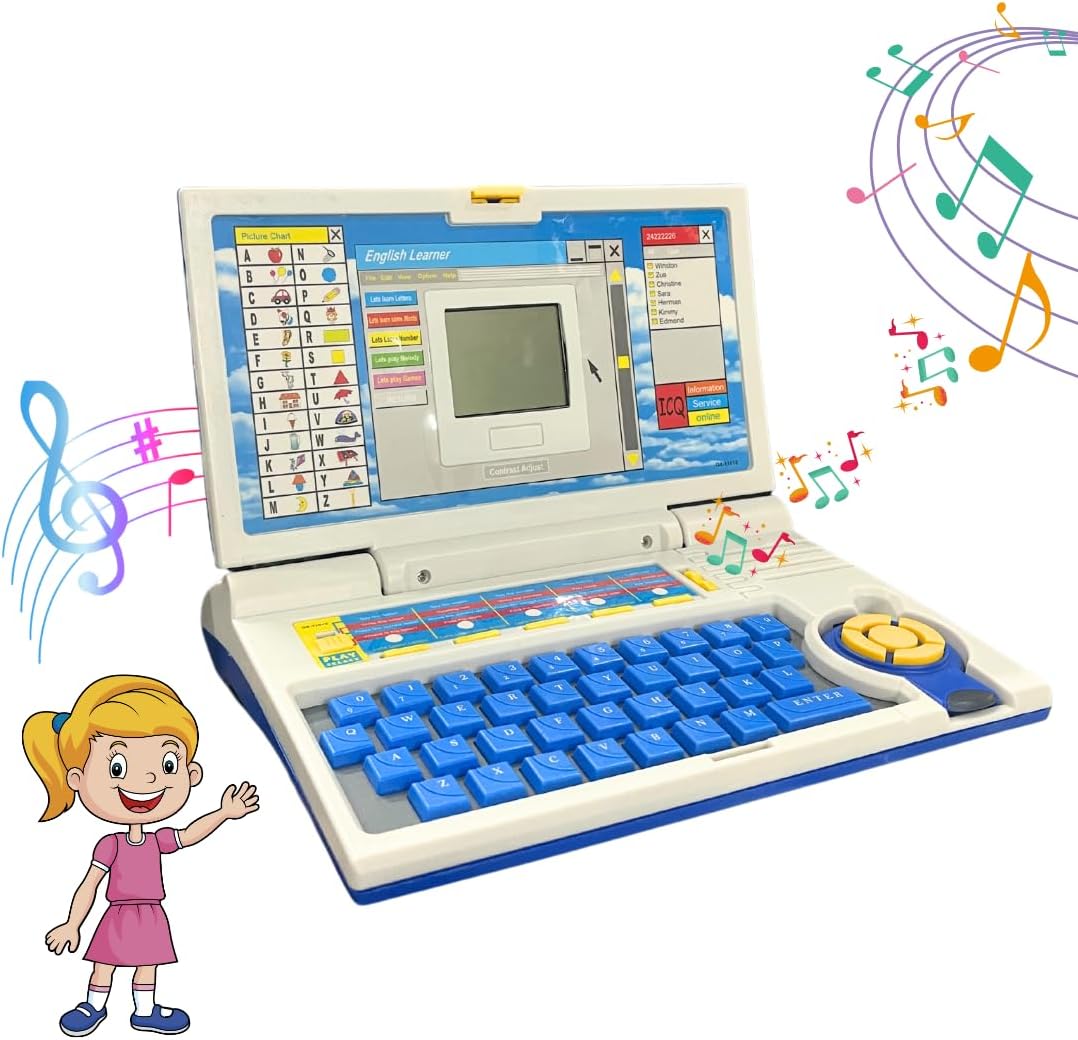 Camin Learning Laptop Toy for Kids 2-5 Years, 20 Activities, Alphabet ...