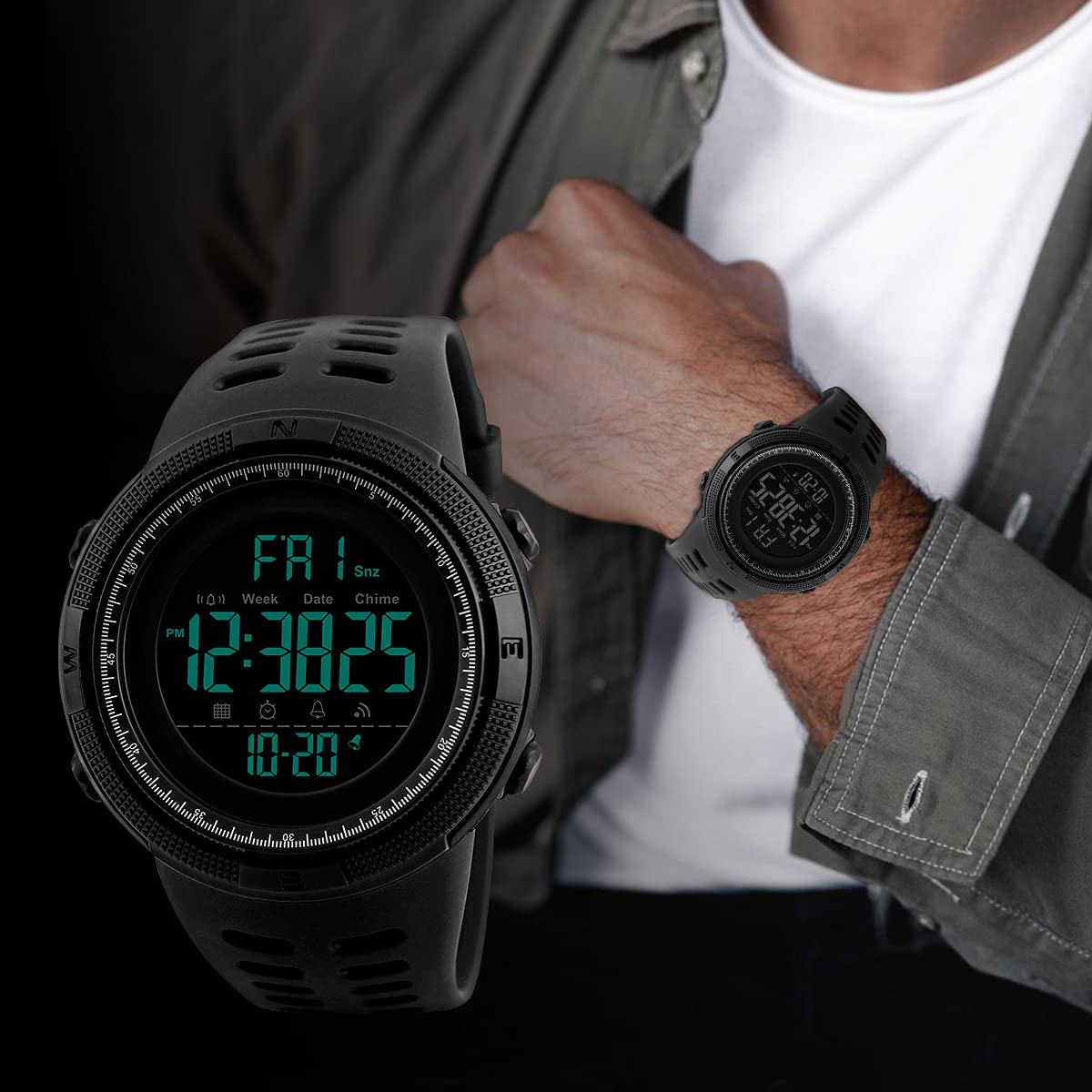 Snapklik.com : L LAVAREDO Mens Digital Watch Sports Military Watches ...