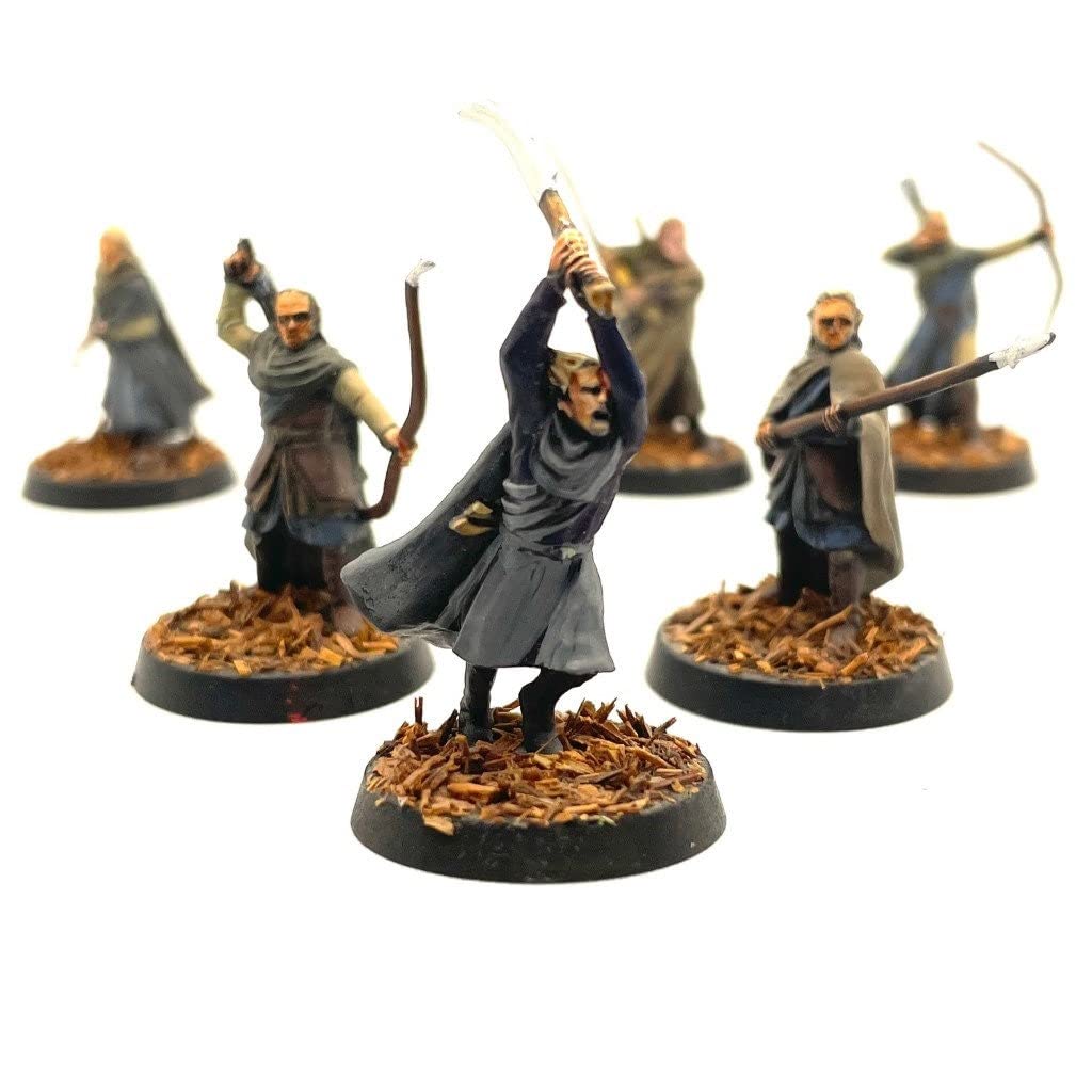 Amazon.com: Wood Elf Warriors 6 Painted Miniatures Lothlorien Ranger ...