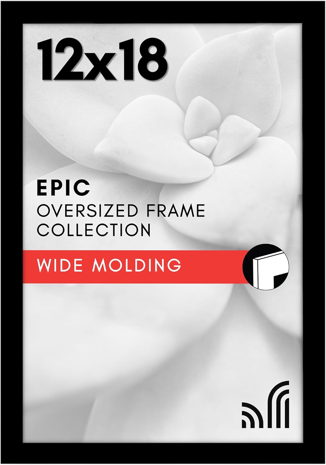 Americanflat Black 12x18 Poster Frame - Thick Molding - Hanging ...