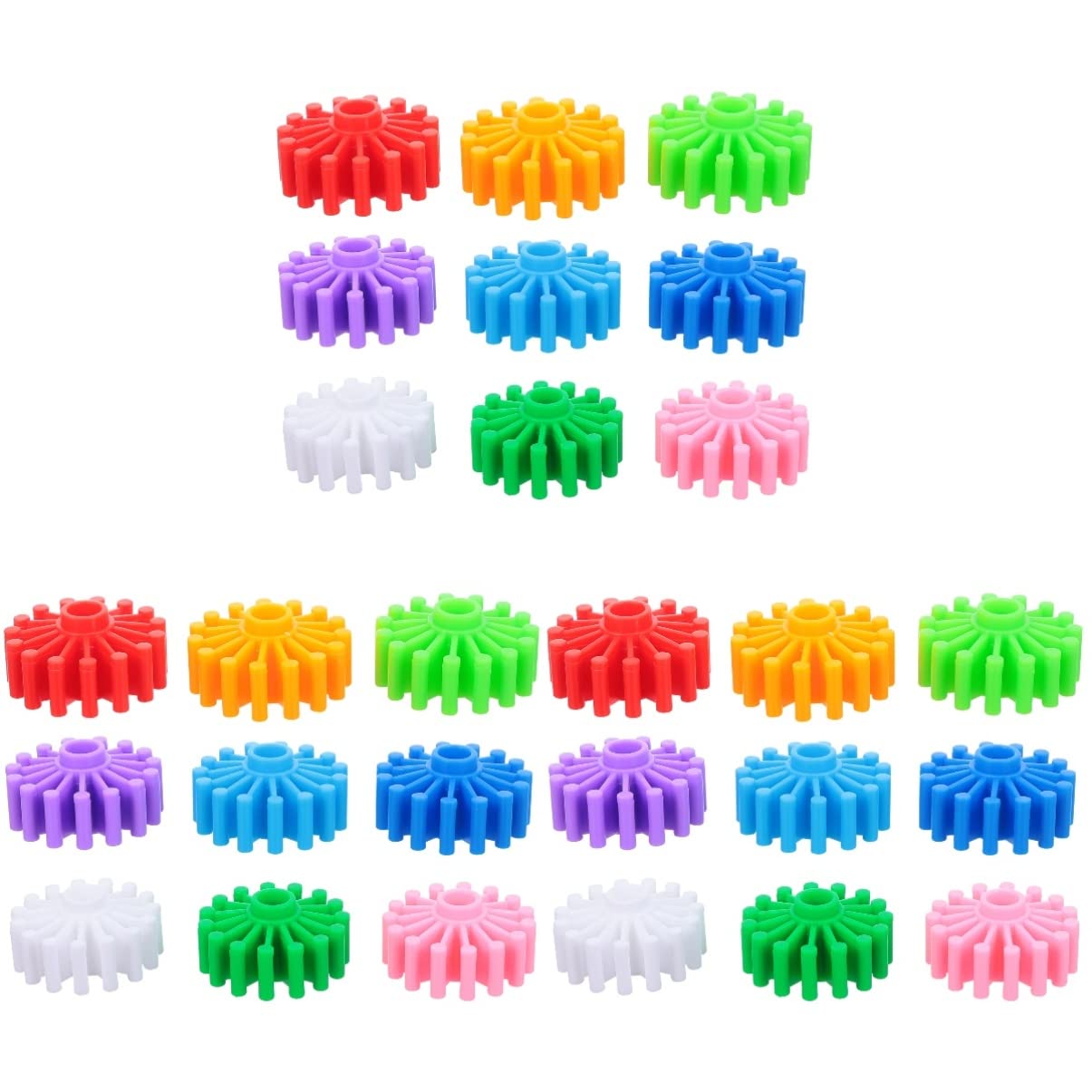 Buy Toyvian 3 PCS Gear Building Blocks Gears Interlocking Set Gears ...