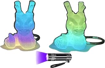 DAM Automation Glow In the Dark Rainbow Dragon Keychains, Set of 2 at ...