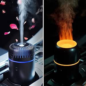 Amazon.com: USB Car Diffuser + Flame Car Diffuser for Essential Oil ...