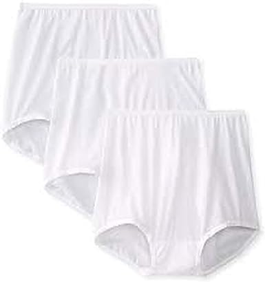 Bali Skimp Skamp Brief Panty 2633, White 3PK, 8" at Amazon Women’s ...