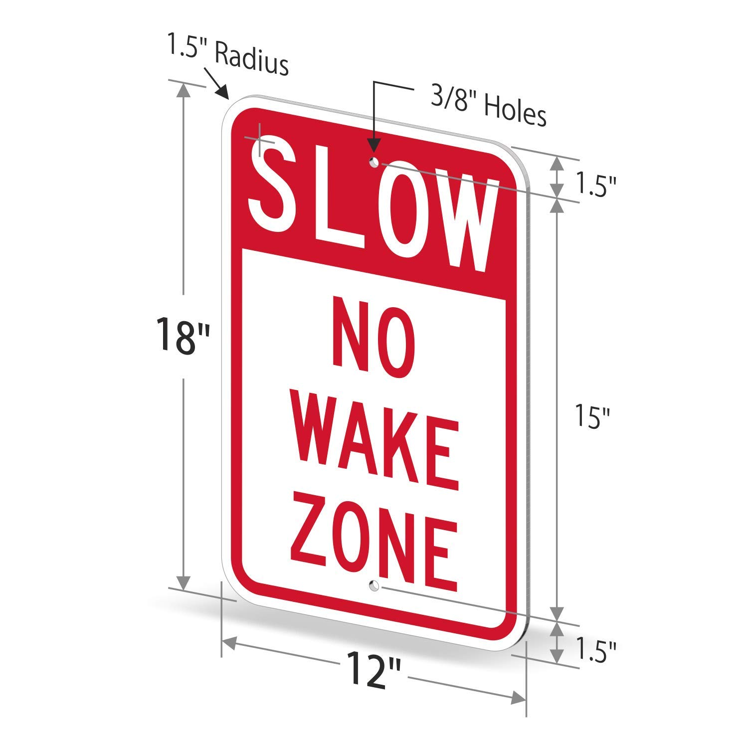 Close Open Sign 2 Slow No Wake Zone Signs - 8x12 Inch Plastic Coroplast ...