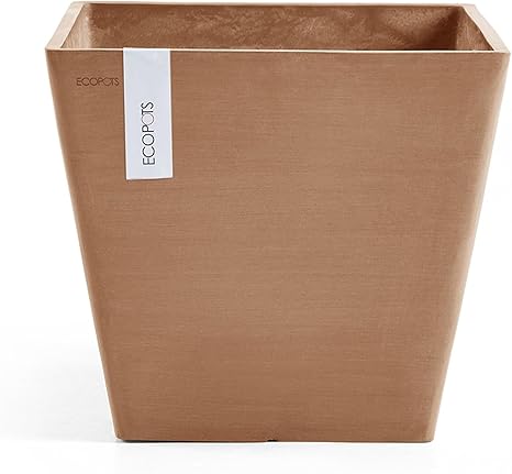 Amazon.com : Ecopots Rotterdam Durable Modern Square Indoor/Outdoor ...