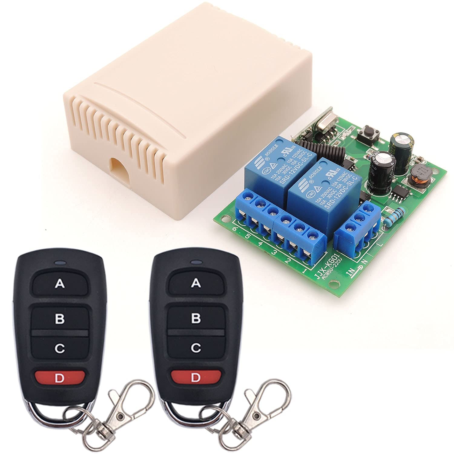 Buy DieseRC AC 220V 230V Radio Control Switch 2 Channels 433Mhz RF ...