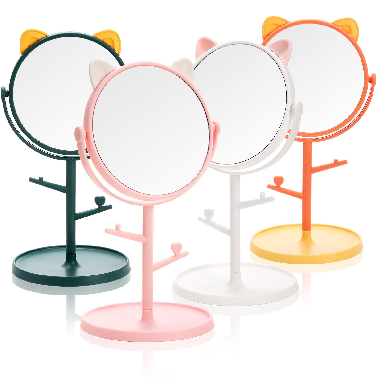 Amazon.com - Pumtus 4 Pack Desk Mirror in Cute Cat Ears, Rotatable ...