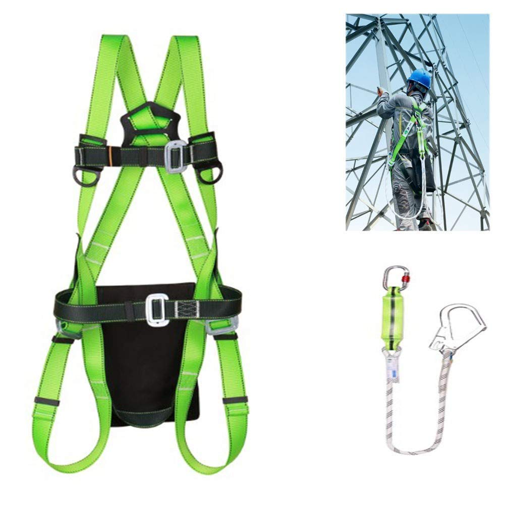 Buy Construction Safety Harness and Lanyard Set Full Body Fall Arrest ...