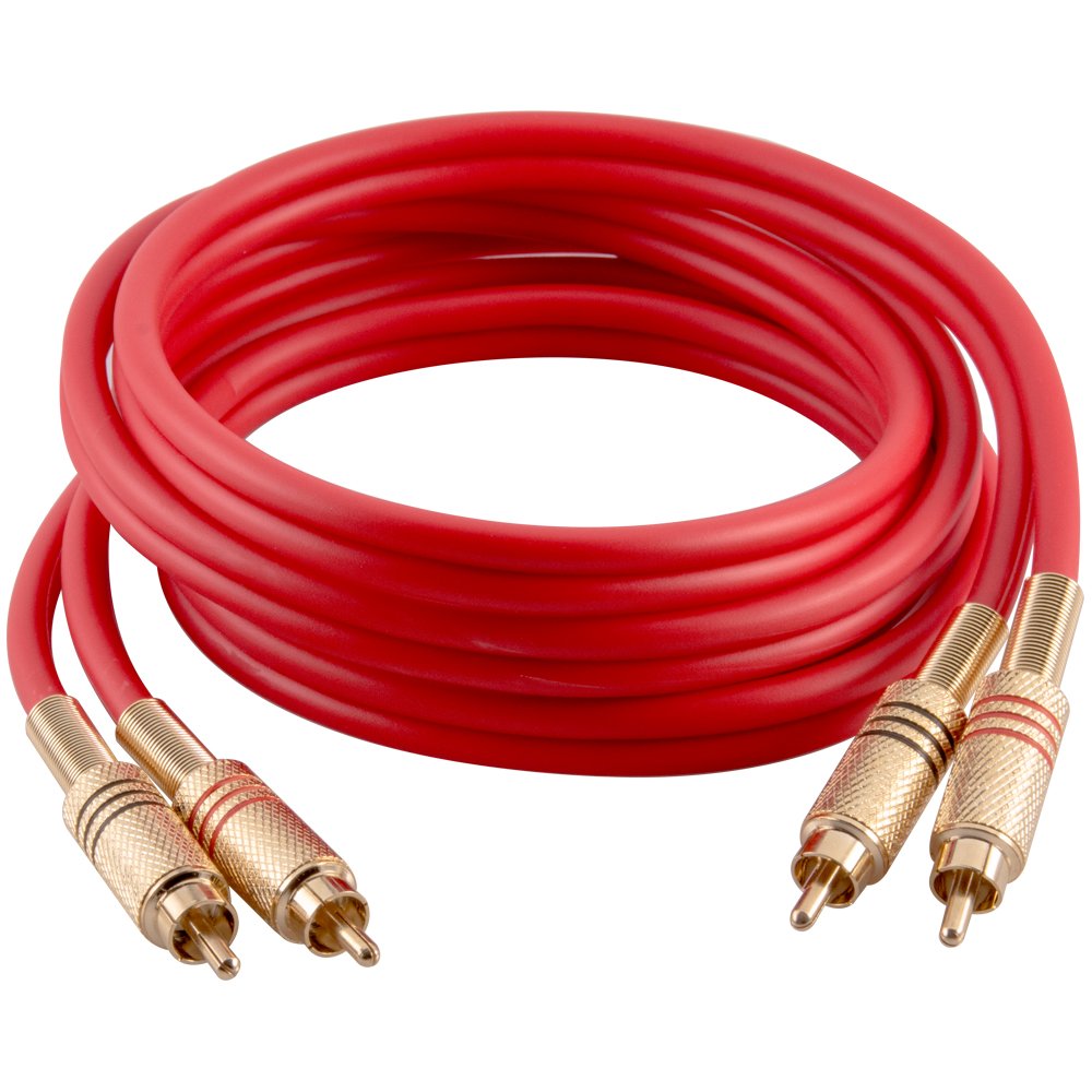 Amazon Seismic Audio Premium Red 6 Foot Dual RCA Male Audio Patch