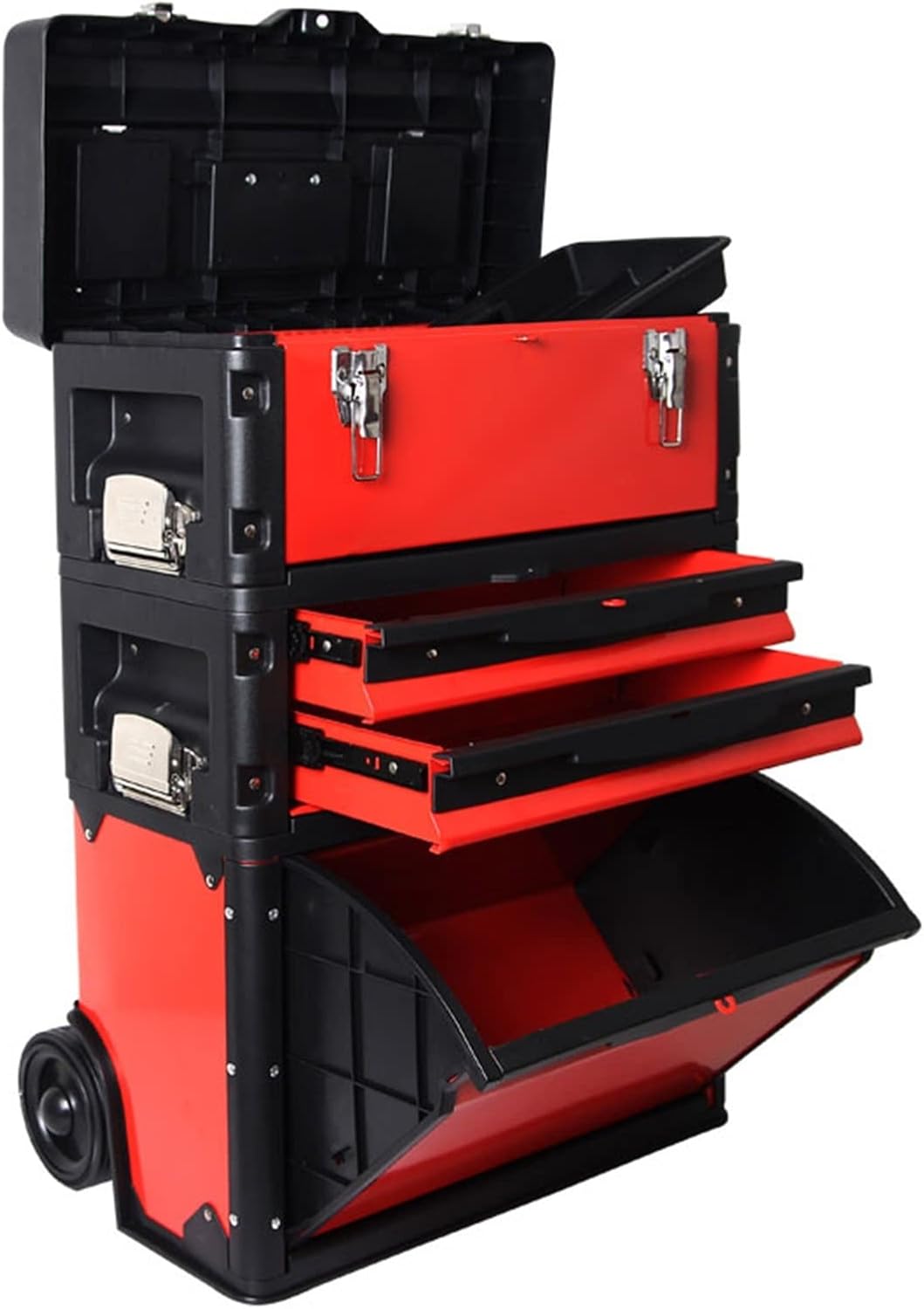 Amazon.com: Toolbox Rosso Portable Tool Box Large Rolling Garage ...