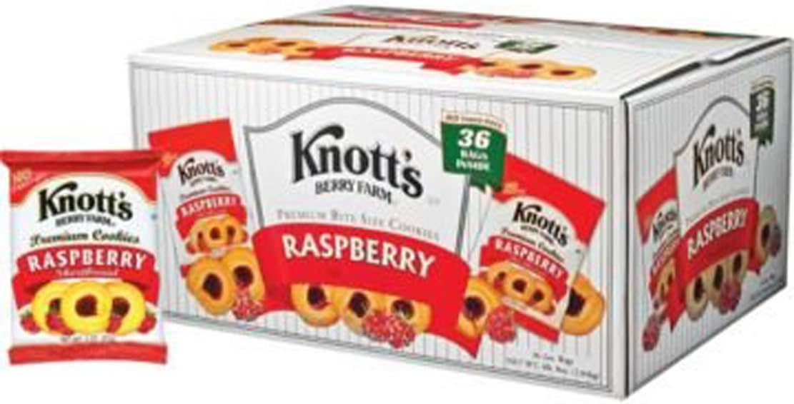 Amazon.com: SCS Knott's Berry Farm Raspberry Shortbread Premium Bite Size Cookies - 36 Bags of 2 ...
