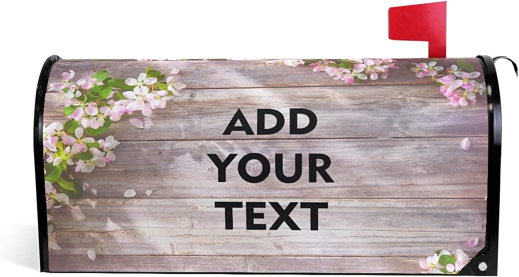 Amazon.com: Flower Wood Grain Custom Personalized Mailbox Covers, Add ...