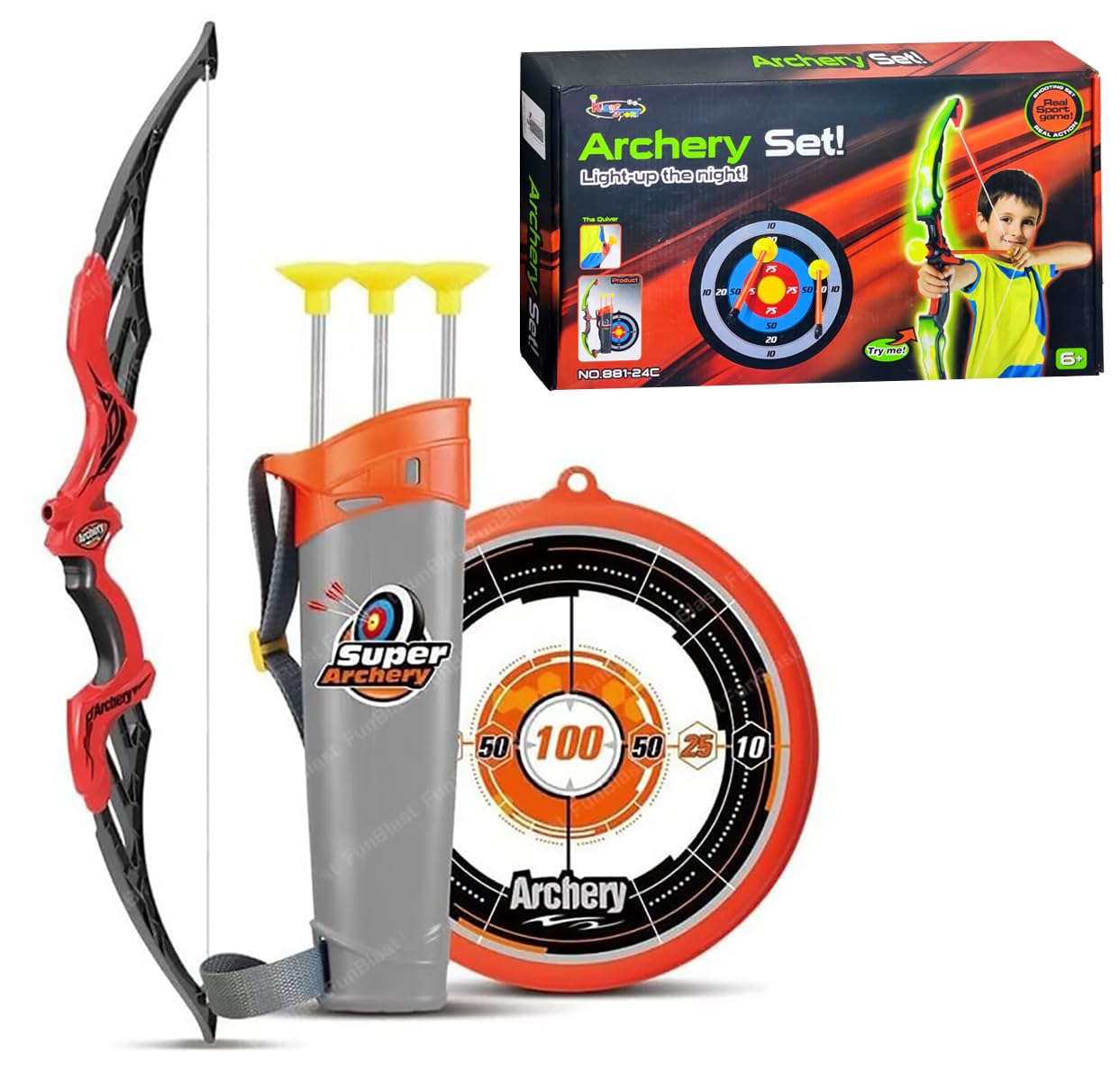 FunBlast Bow and Arrow Toy Set – Target Shooting Archery Toy Set, Real ...