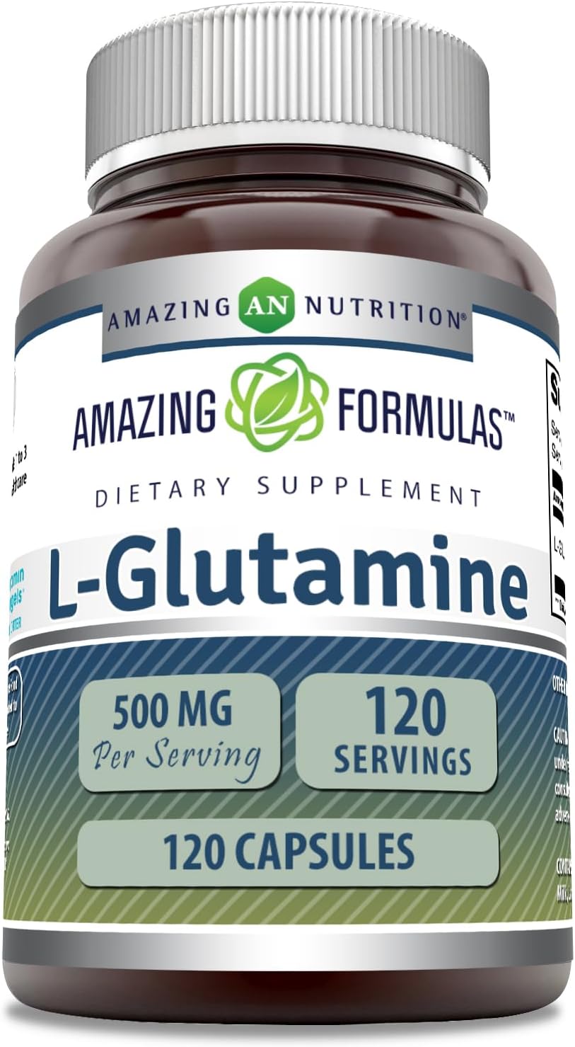 Amazon.com: Amazing Formulas L-Glutamine Supplement | 500 Mg | 120 ...