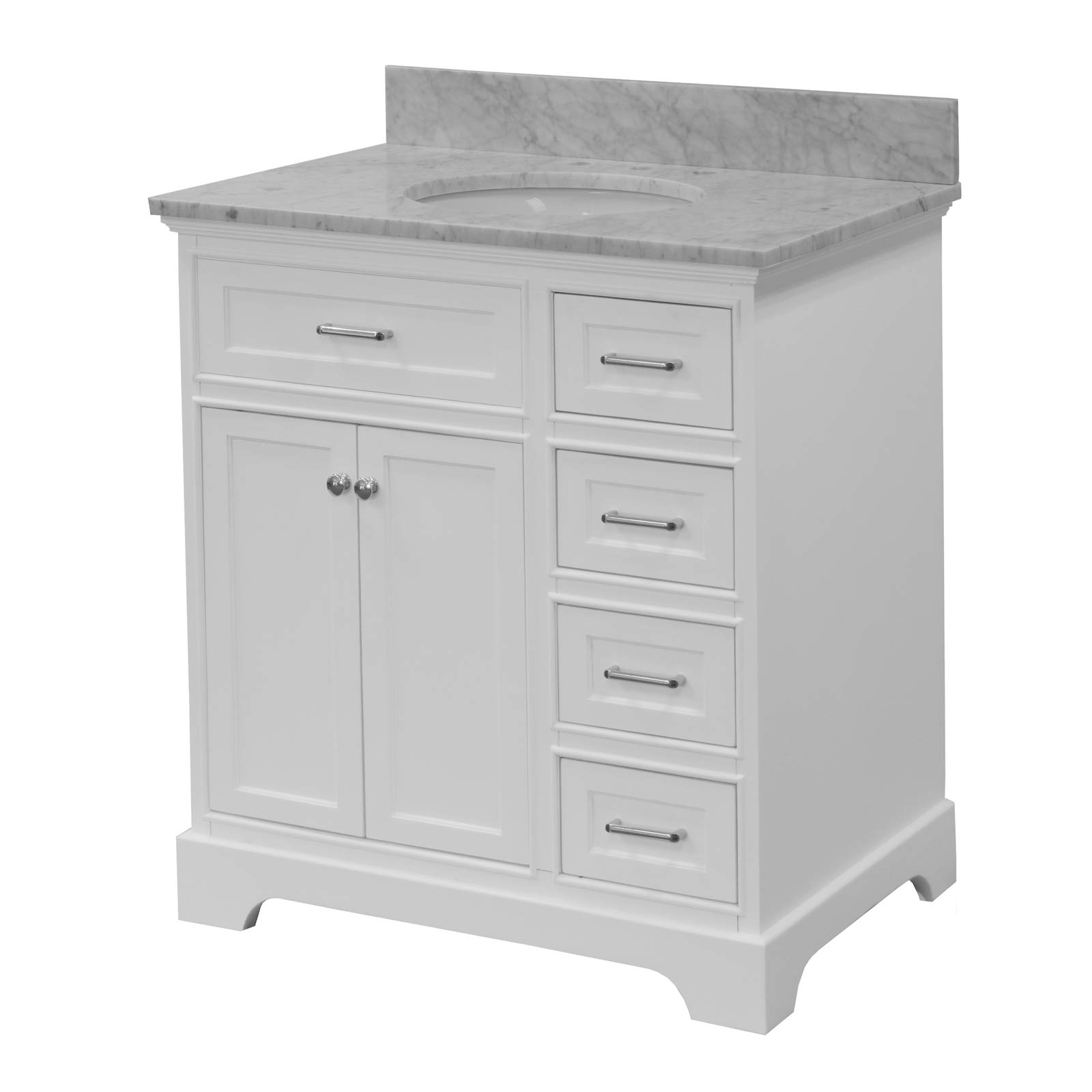 Buy Aria 36-inch Bathroom Vanity (Carrara/White): Includes a White ...