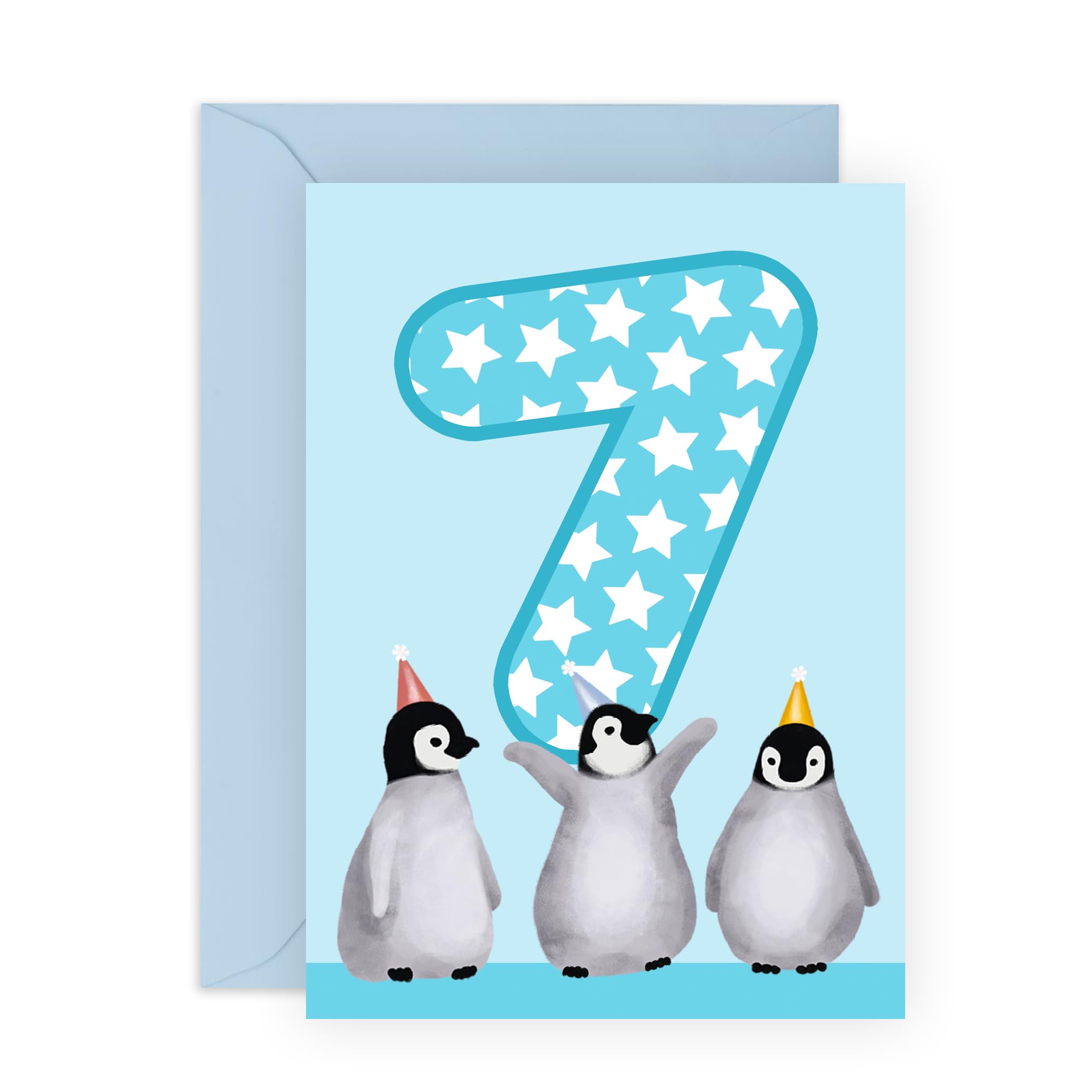 Central 23 7th Birthday Card - Penguin Birthday Age 7 - Toddler ...