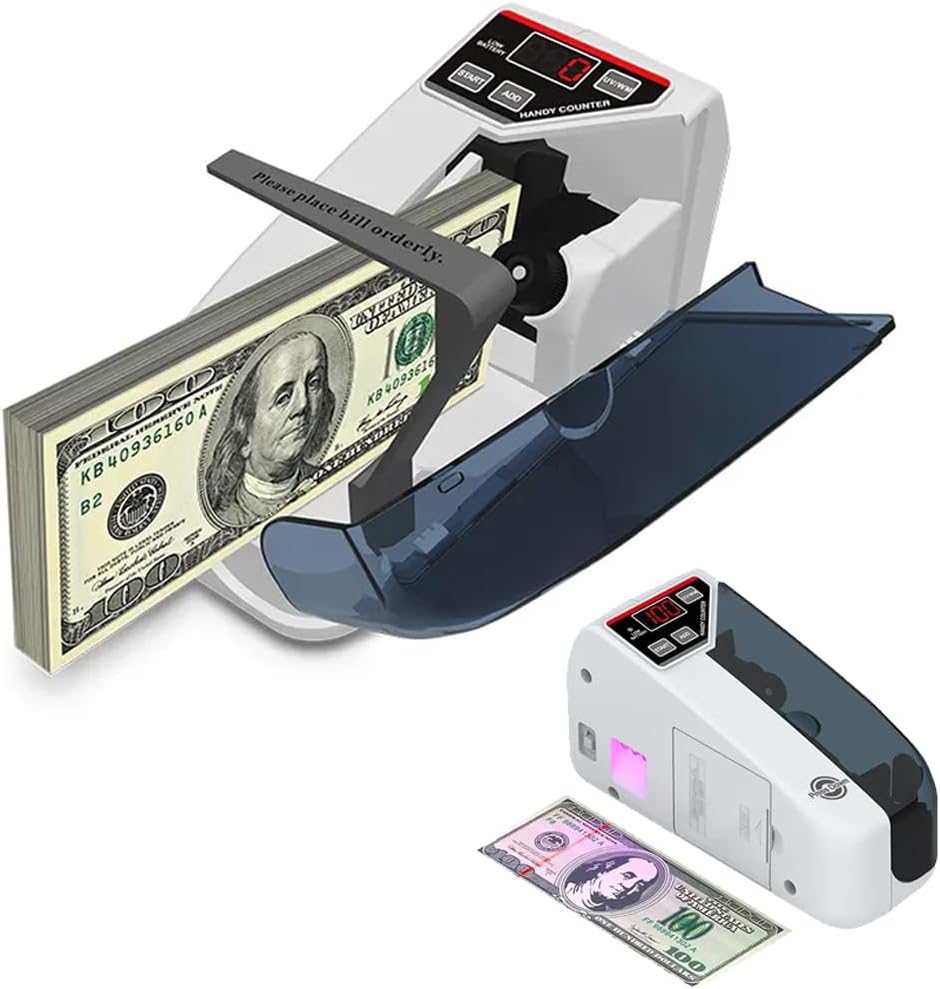 Portable Handy Bill Counter Cash Banknote Counter Money Currency ...
