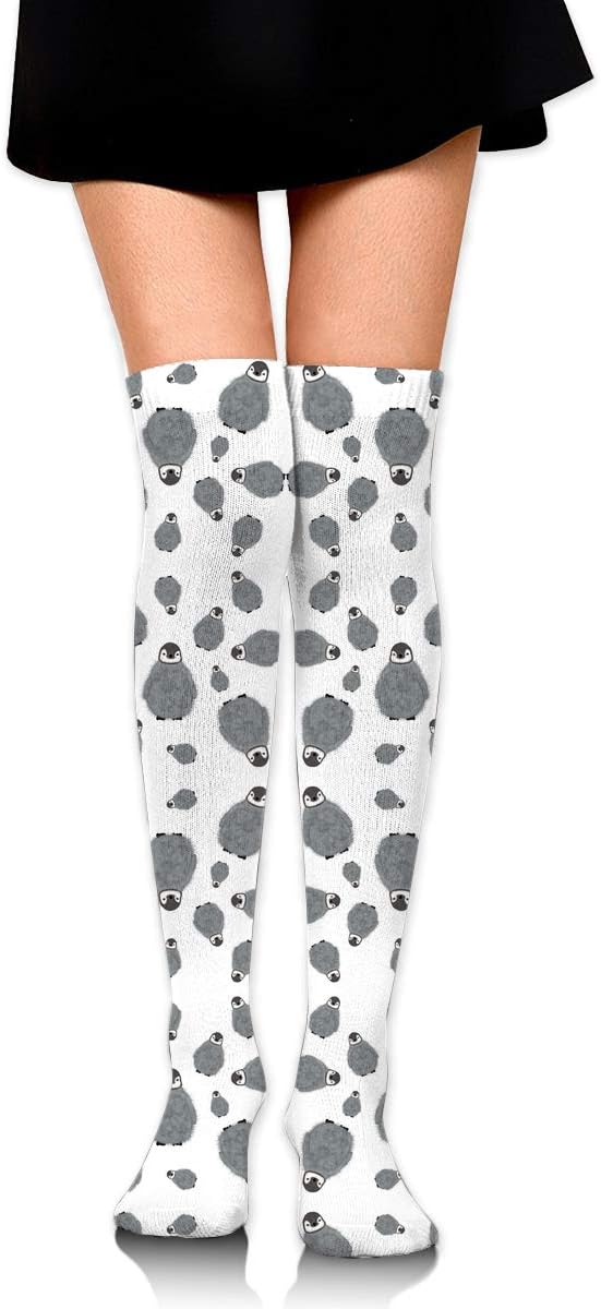 Amazon.com: HFJDLSK Fluffy Penguin Fabric Women & Men Knee High ...