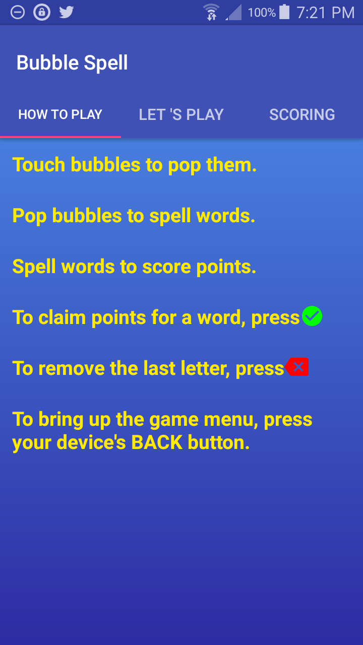 Aplicación Bubble Spell en Amazon Appstore