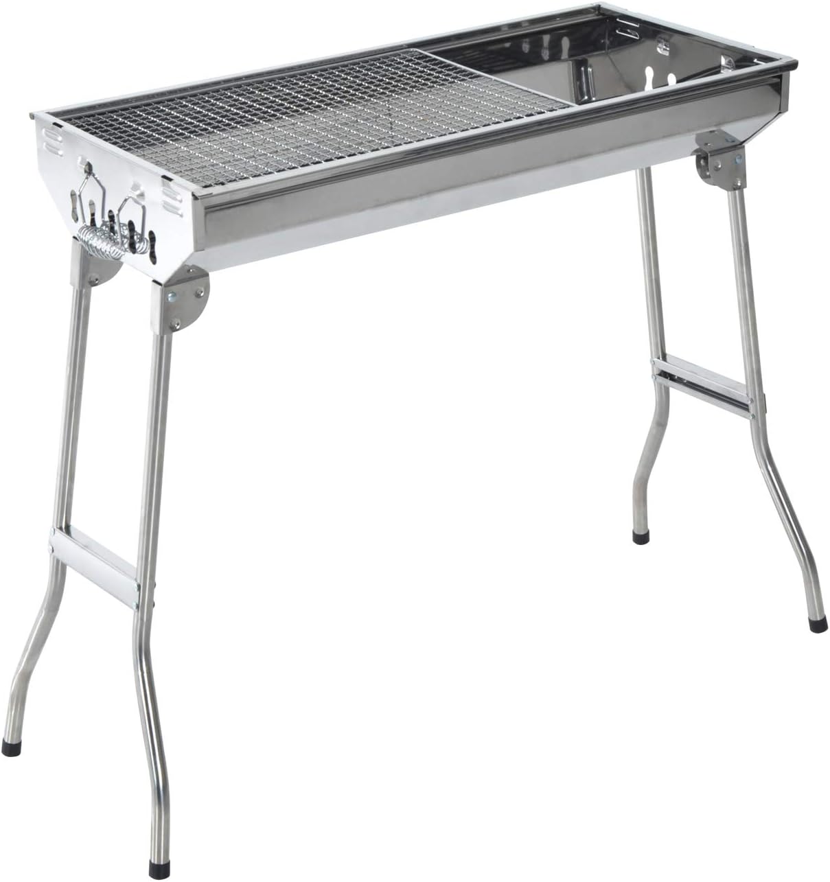 Amazon.com: Barbecue Charcoal Grill Stainless Steel Folding Portable ...
