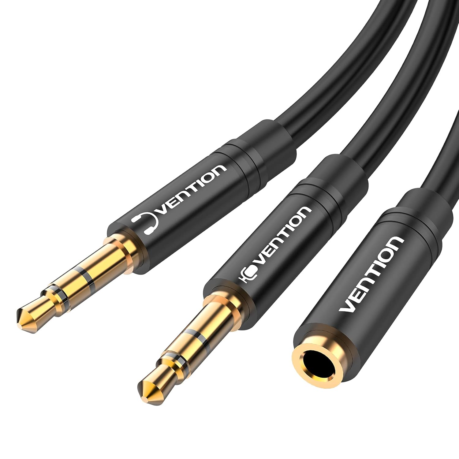VENTION Headphone Audio Splitter 30cm 3.5mm AUX Splitter Headset Jack ...