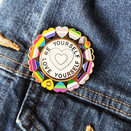 Arturbo for Love Yourself LGBTQ Pride Rainbow Enamel Pins - Want It All