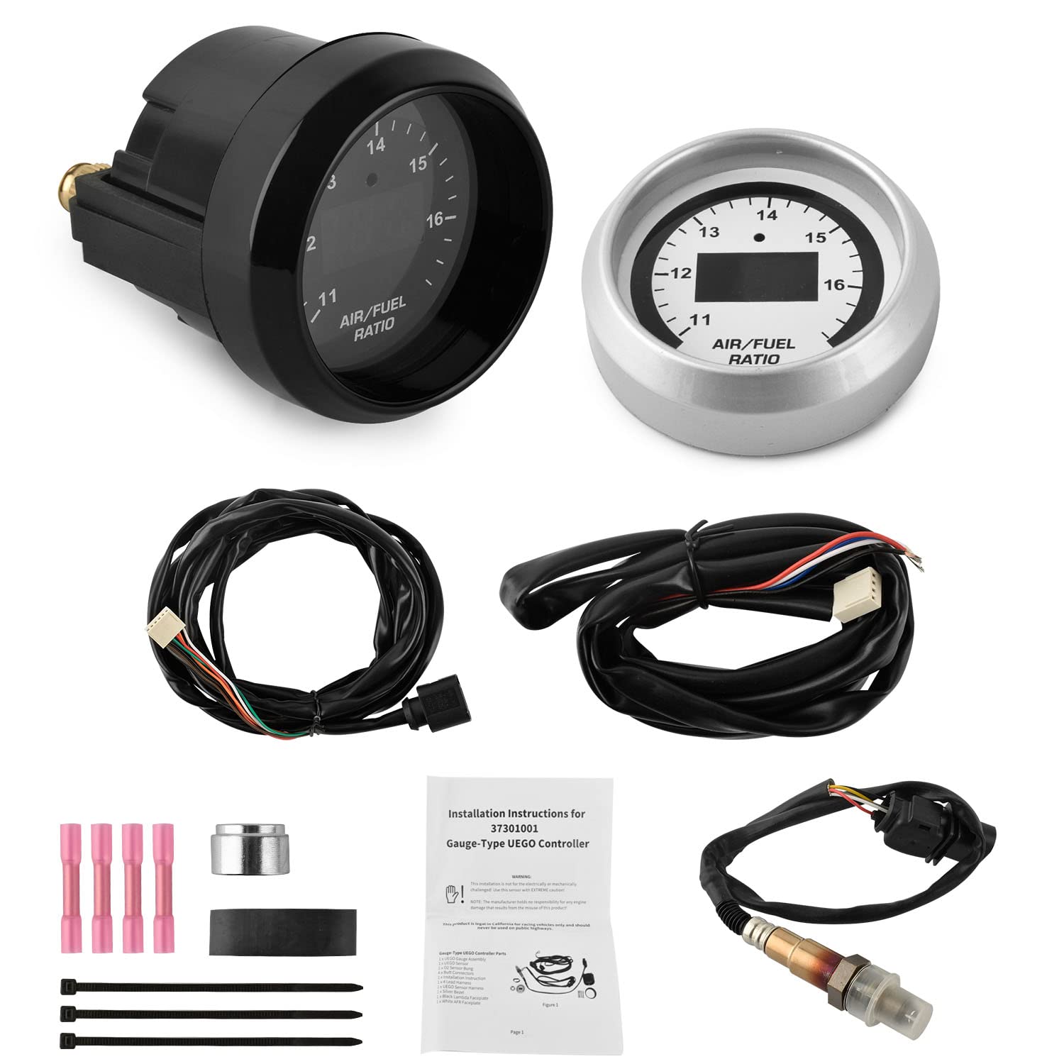 Buy 30-4110 UEGO Air/Fuel Ratio Gauge AFR 52mm WideBand A/F Ratio O2 ...