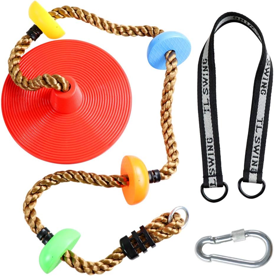 Amazon.com: XTSKLY Tree Climbing Rope with Platform and Disc Swing Seat ...