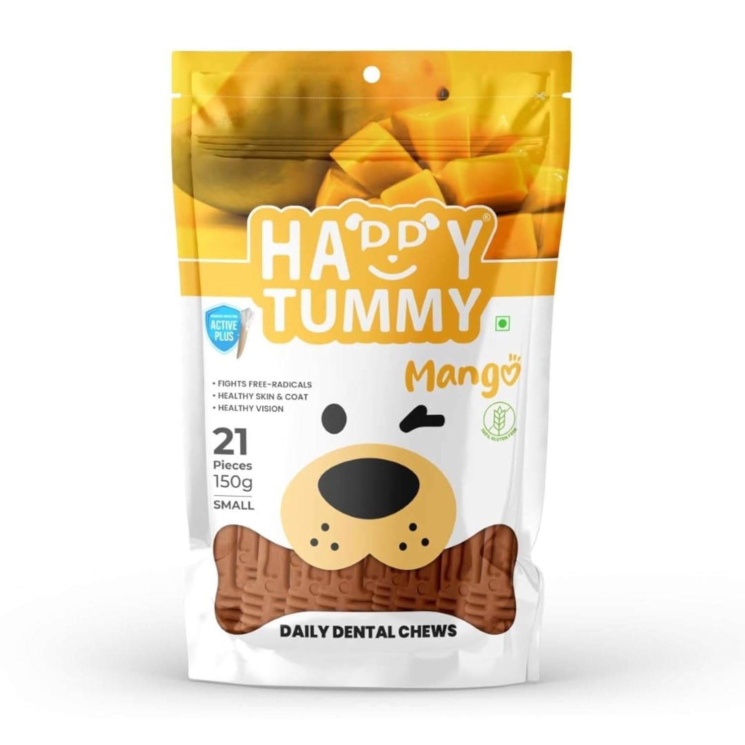 Buy Gnawlers Happy Tummy Bone Treats | Mango Bones | 21 Pieces Small ...