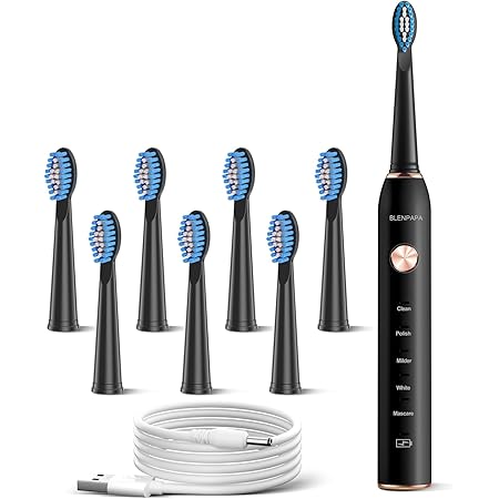 Amazon.com: SHAOJIER Electric Toothbrush, with 8 Replacement Brush ...