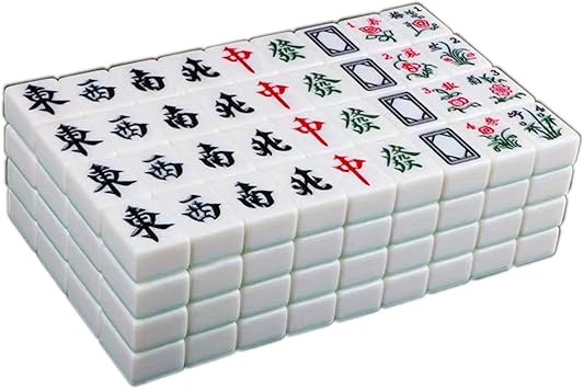 Amazon.com: YINIUREN Mahjong Large Mahjong Set Manual Mahjong Automatic ...