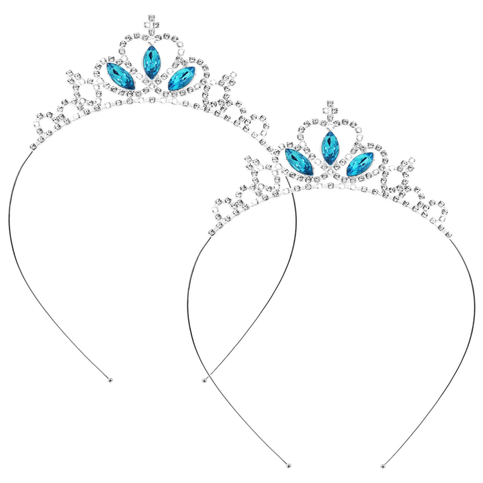Amazon.com: WLLHYF 2 Pieces Girls Crystal Tiara Headband Heart ...