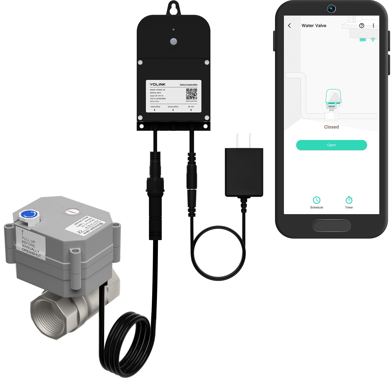 Snapklik.com : Wireless Smart Valve Control Kit, 1-1/4 Stainless Steel ...