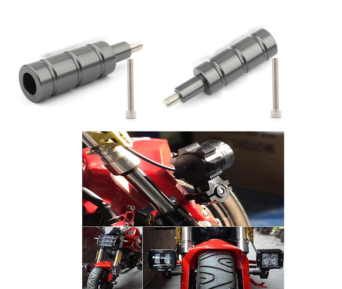 Pnndee M8 M6 Motorcycle Headlight Fog Light Mount Bracket Extender ...