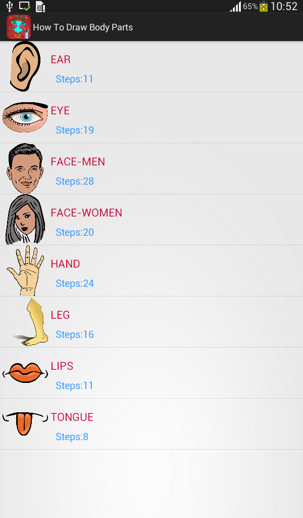 How to Draw: Human Body Parts - App on Amazon Appstore