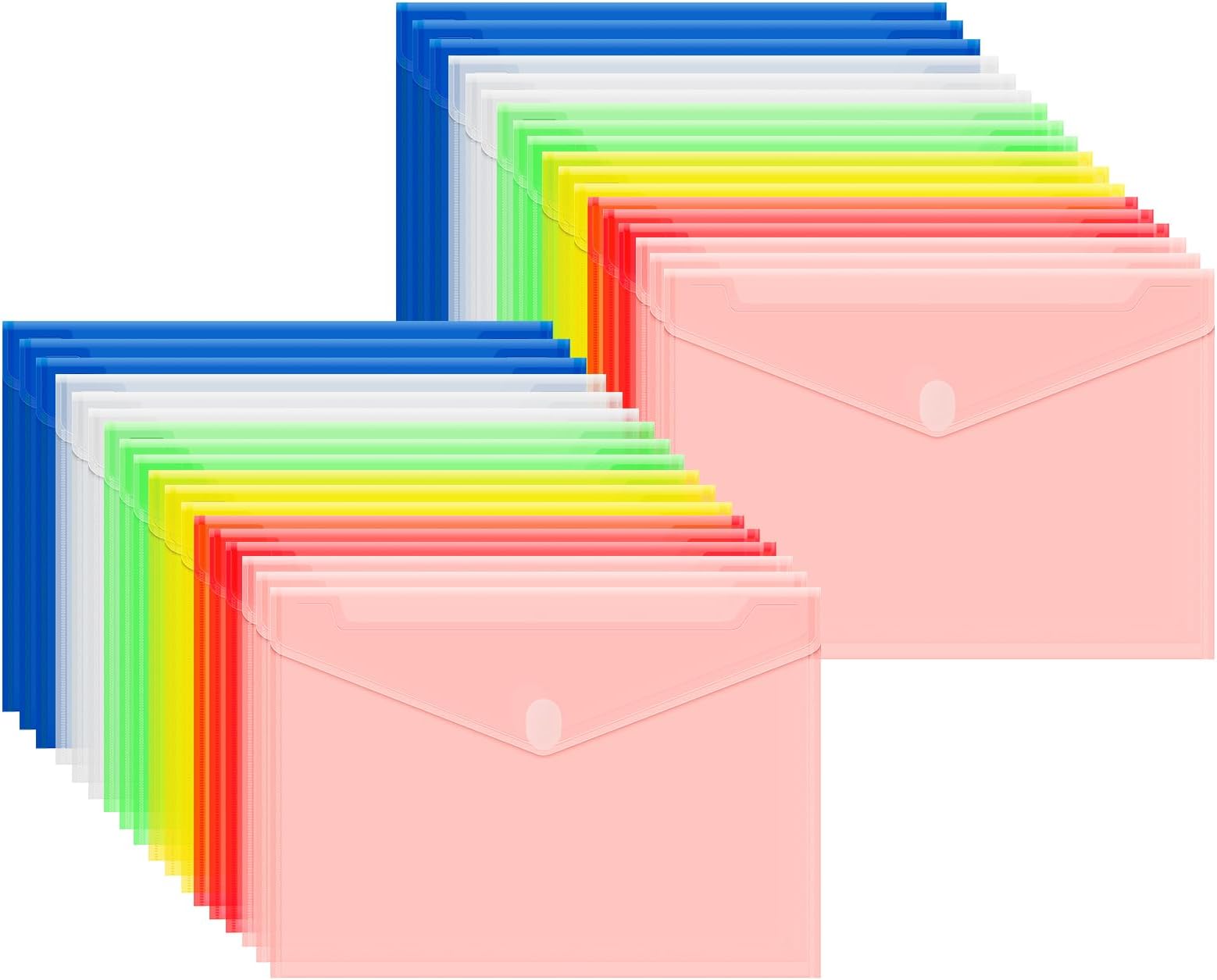 Amazon.com : EEHZTSI 36-Pack Plastic Envelopes, Plastic Folders for ...