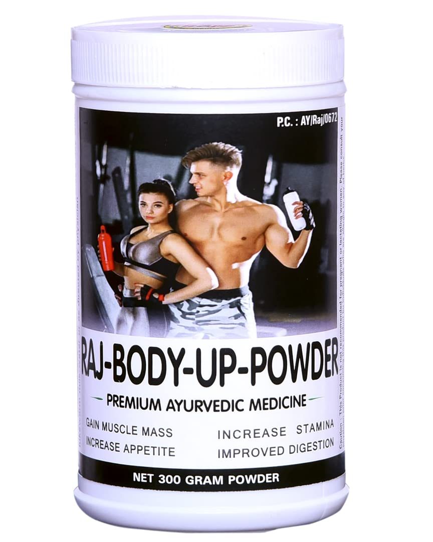 Raj Body Up Powder Ayurvedic Weight Gainer Supplement - Boost Mass and ...