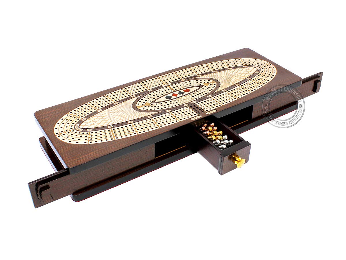 Amazon.com: House of Cribbage - Continuous Cribbage Board/Box Inlaid in ...