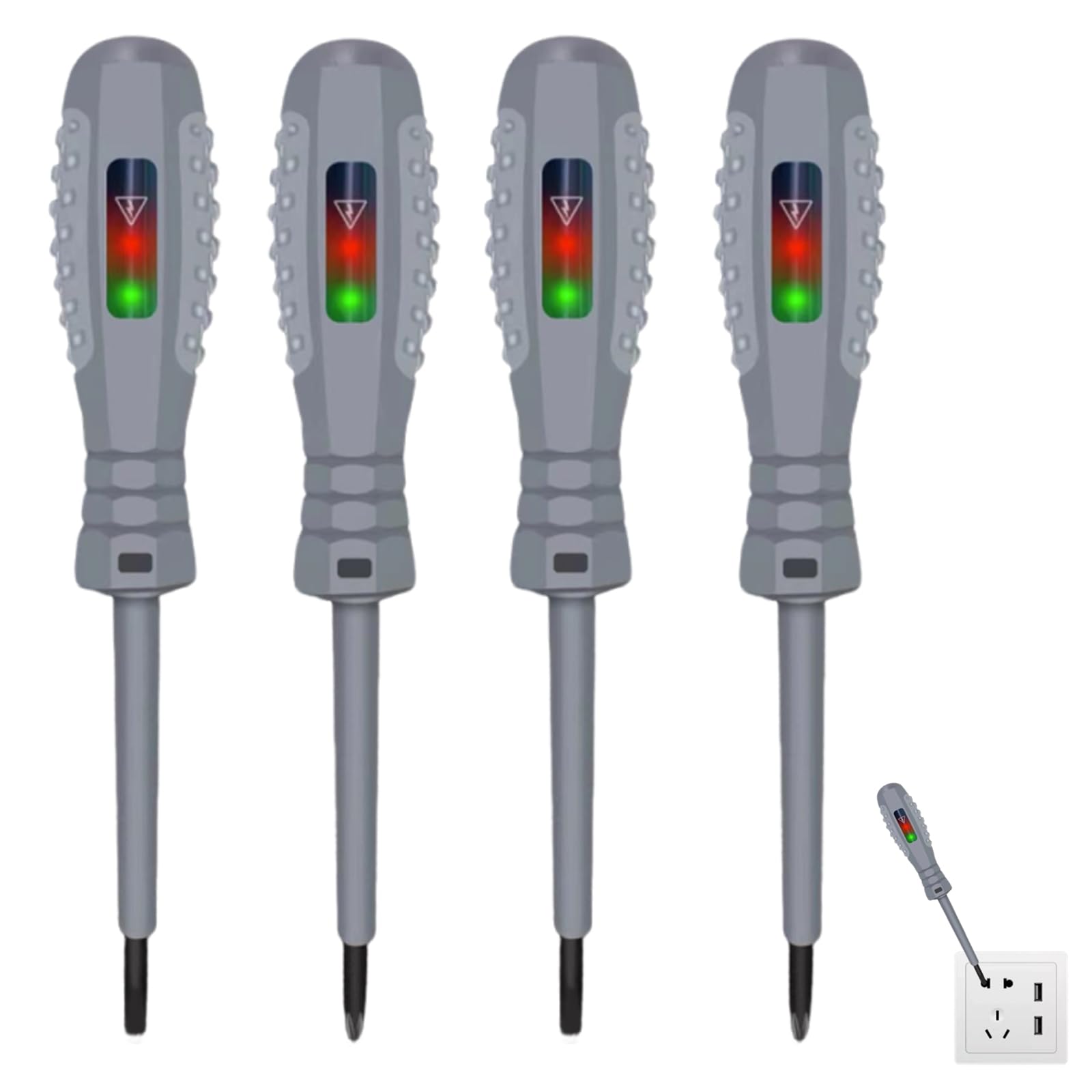 4 Pcs Electrical Screwdriver 2-in-1 High Torque Strong Magnetic ...