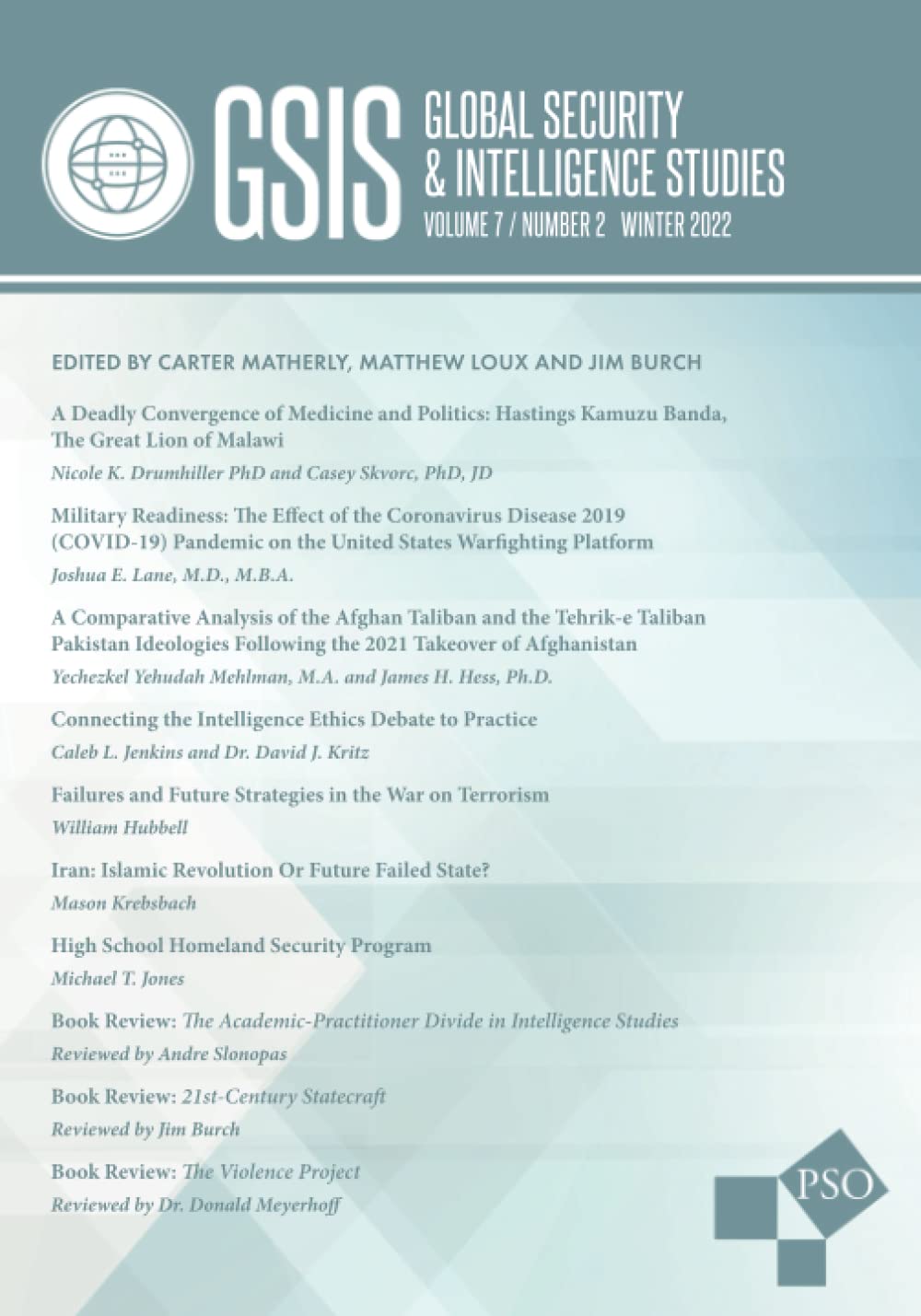 Global Security and Intelligence Studies: Volume 7, Number 2, Winter ...