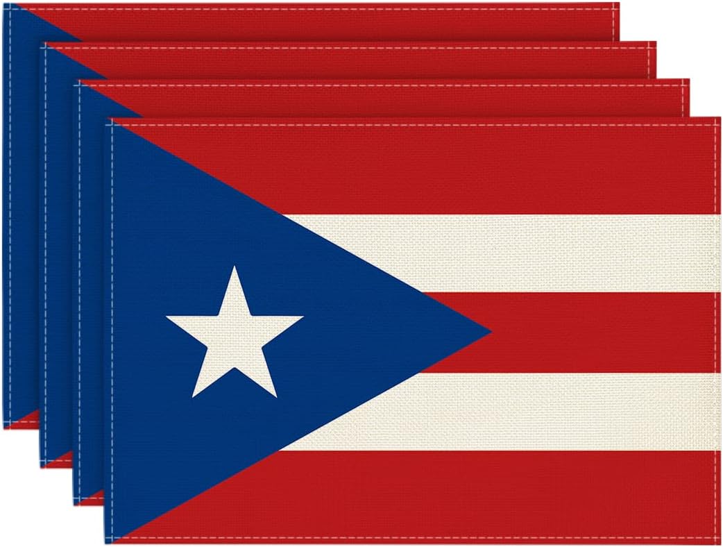 Amazon.com: Artoid Mode Puerto Rican Placemats Set of 4, 12x18 Inch ...