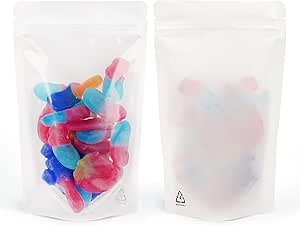 RIGHTPAK Recyclable Pouches 500 Pcs 130x210mm One Side Clear/White ...