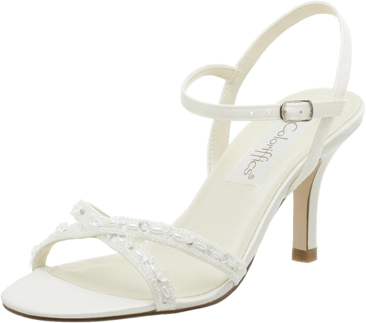 Amazon.com | Coloriffics Women's Tiffany Sandal,Ivory,5.5 M | Sandals