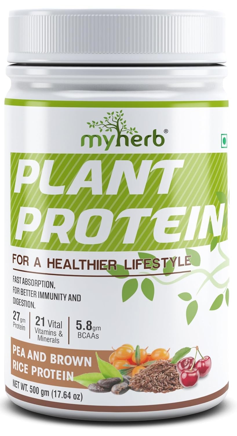 MYHERB Plant Protein Powder | Pea And Brown Rice Protein Powder | Vegan ...