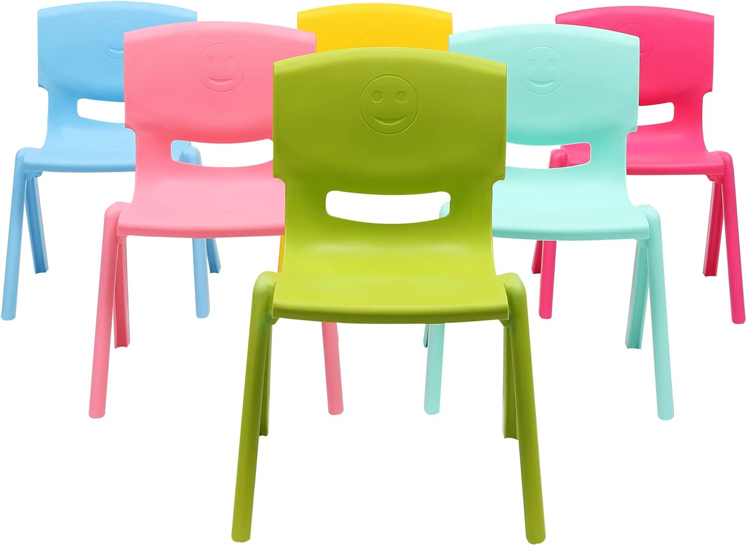 Amazon.com: Eapmic 6Pcs Classroom Chairs,Colorful School Stackable ...