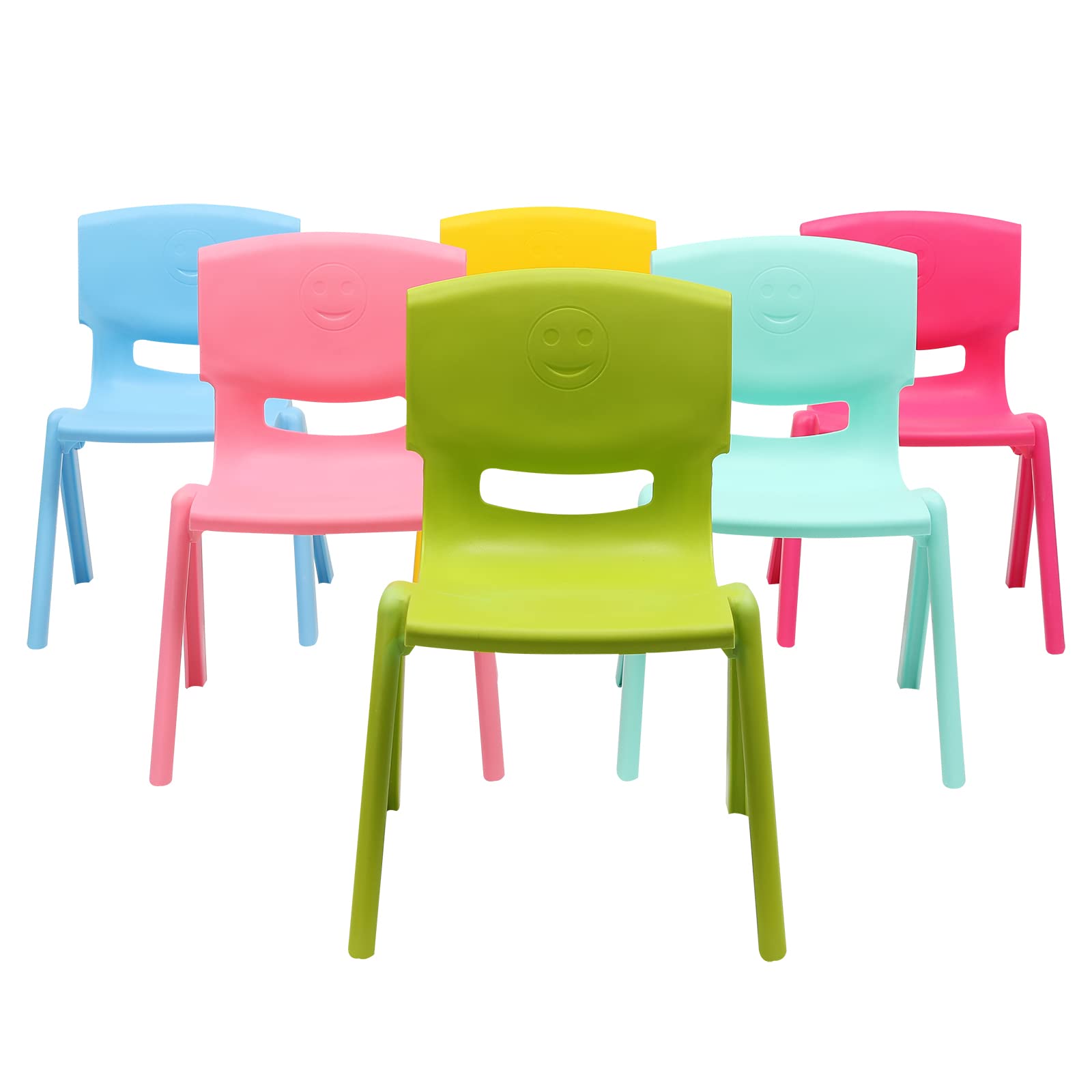 Amazon.com: Eapmic 6Pcs Classroom Chairs,Colorful School Stackable ...