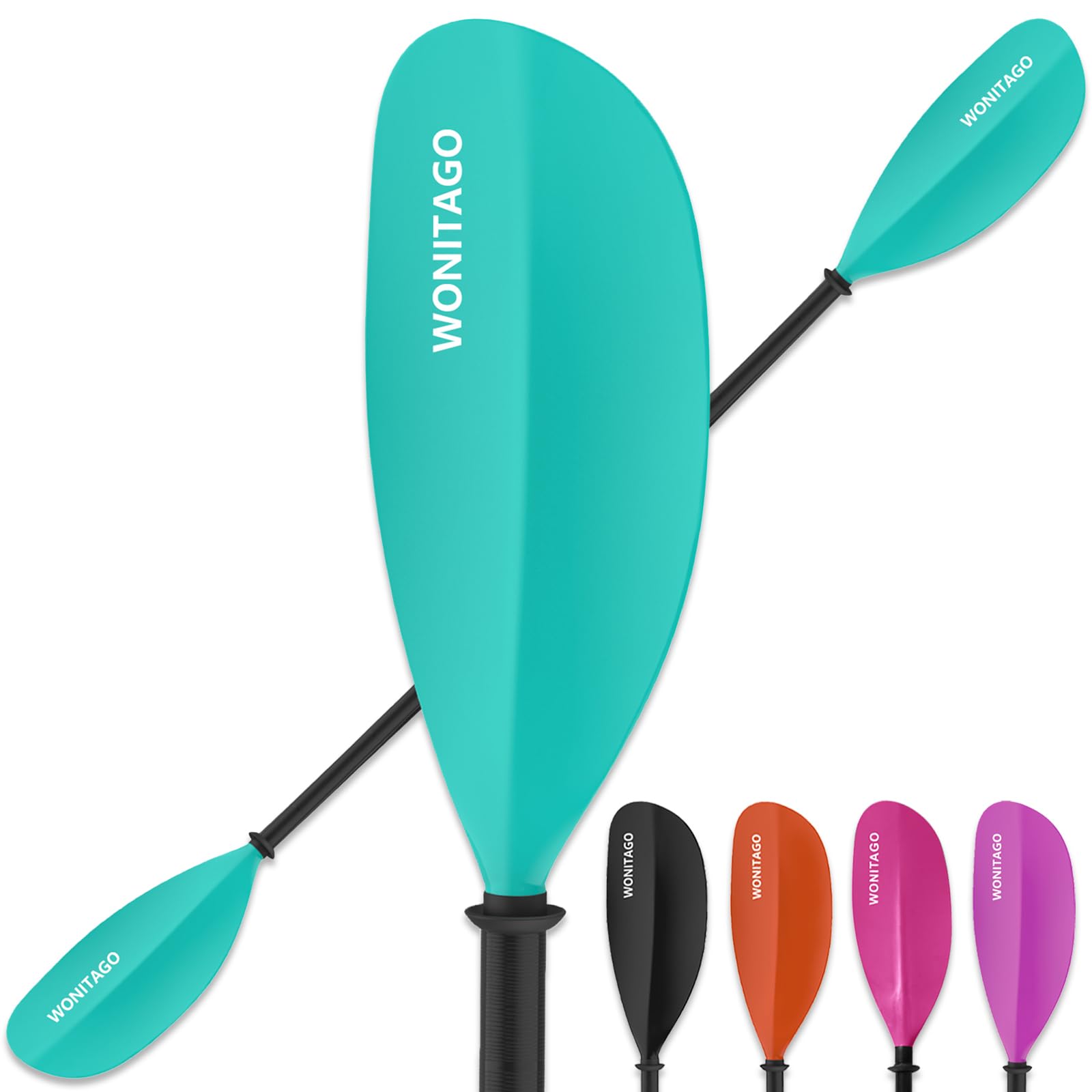 WONITAGO Kayak Paddles Carbon Fiber Shaft Paddle with Nylon Blades ...